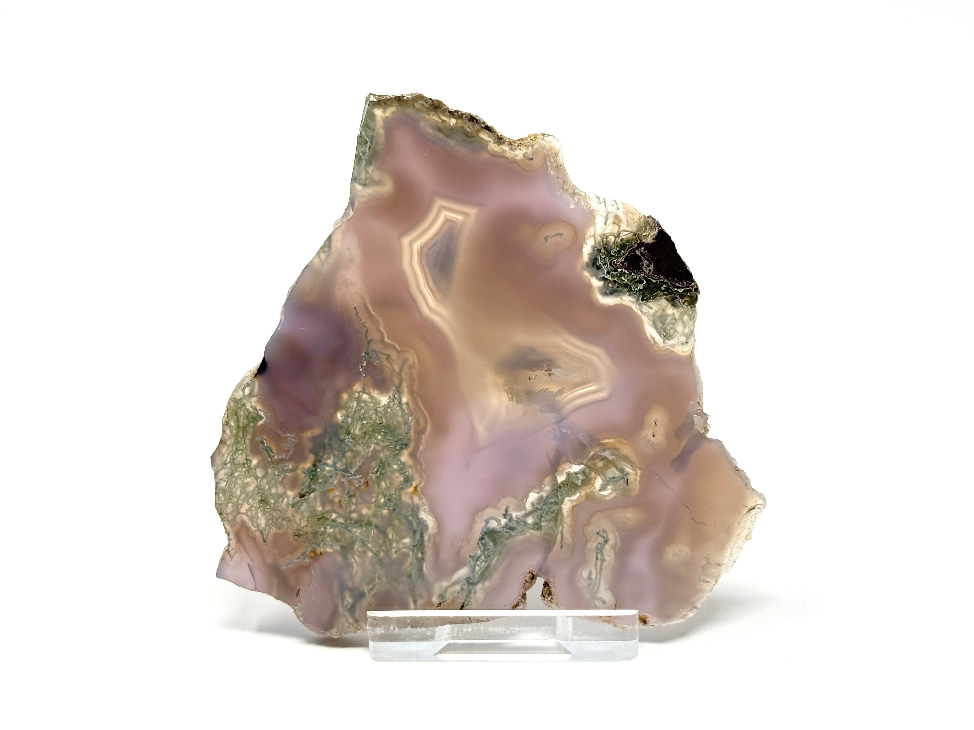 Purple Moss Agate Slice | Purple Tree Agate Crystals For Sale – Madagascan Direct
