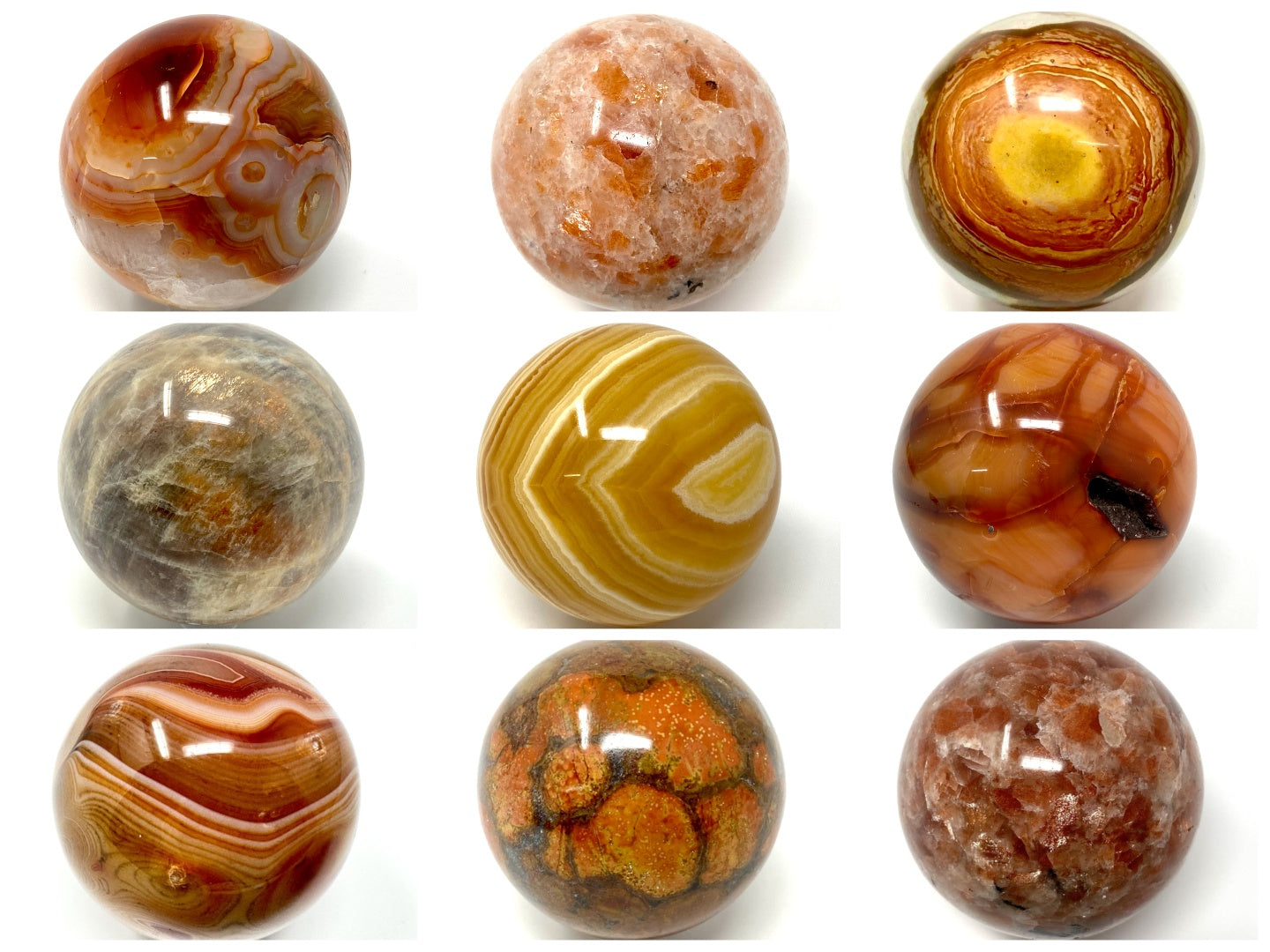 Orange Crystal Spheres For Sale (Orange Crystal Balls) – Madagascan Direct