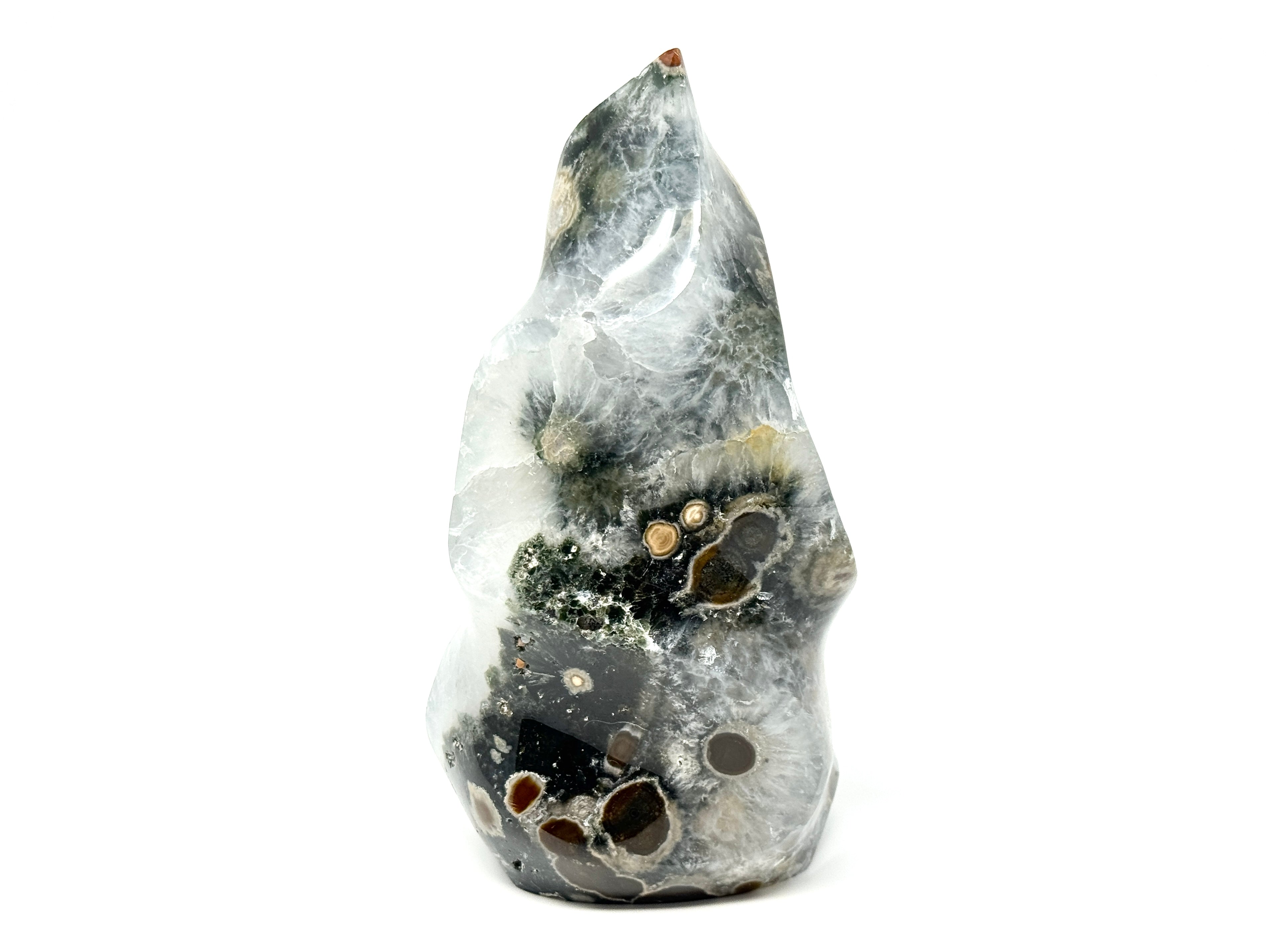Large Ocean Jasper Flame Crystal | Orbicular Jasper For Sale ...